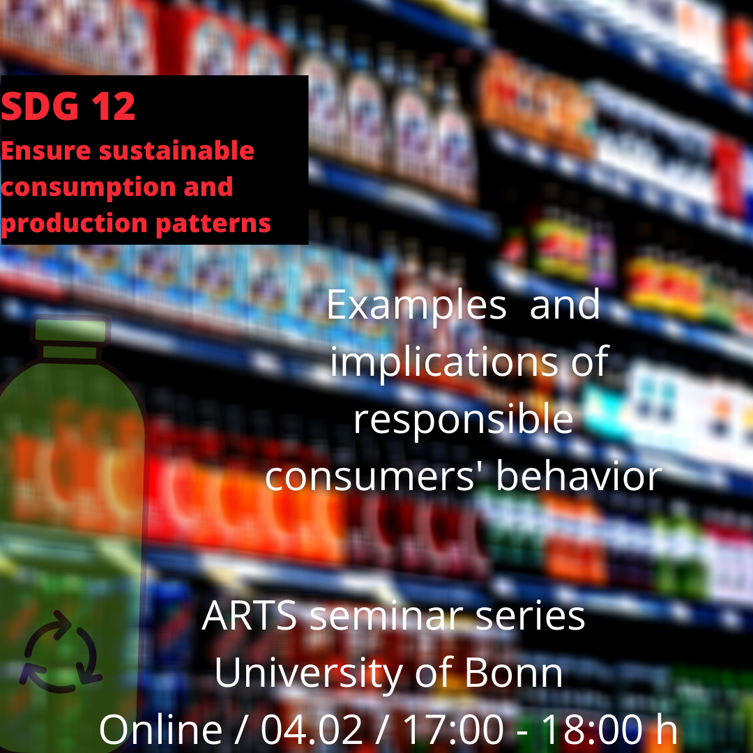 ARTS seminar series : “SDG12: Examples and implications of responsible ...
